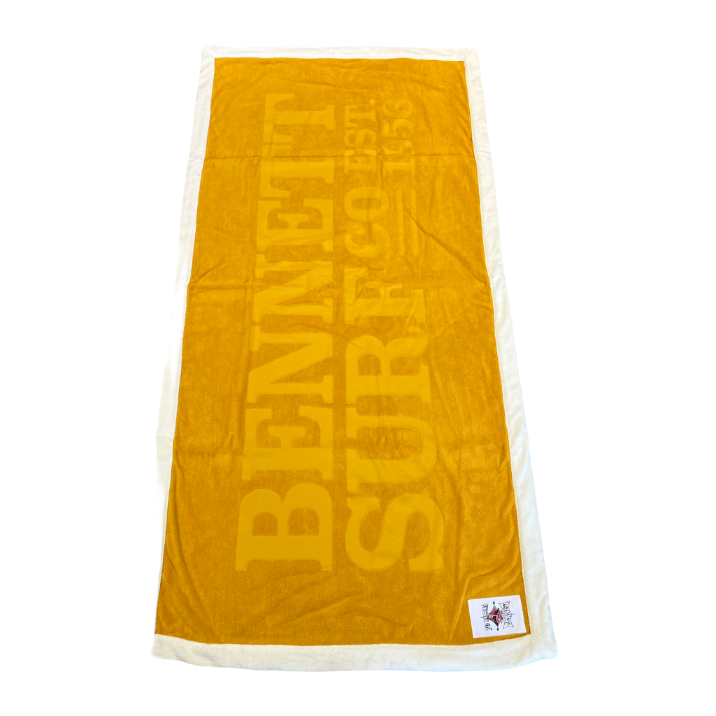 Bennett 70th Anniversary Beach Towel - Beige – bennettsurf