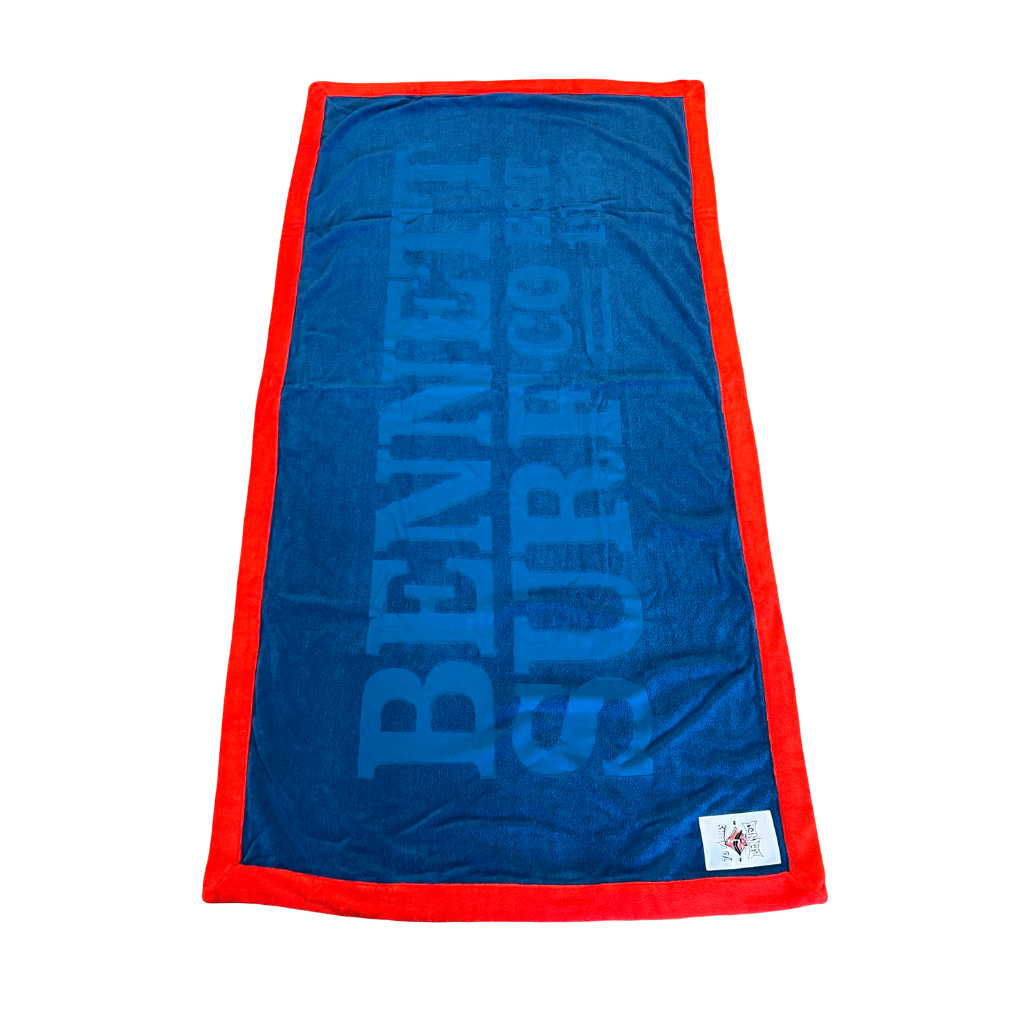 Bennett 70th Anniversary Beach Towel - Navy – bennettsurf