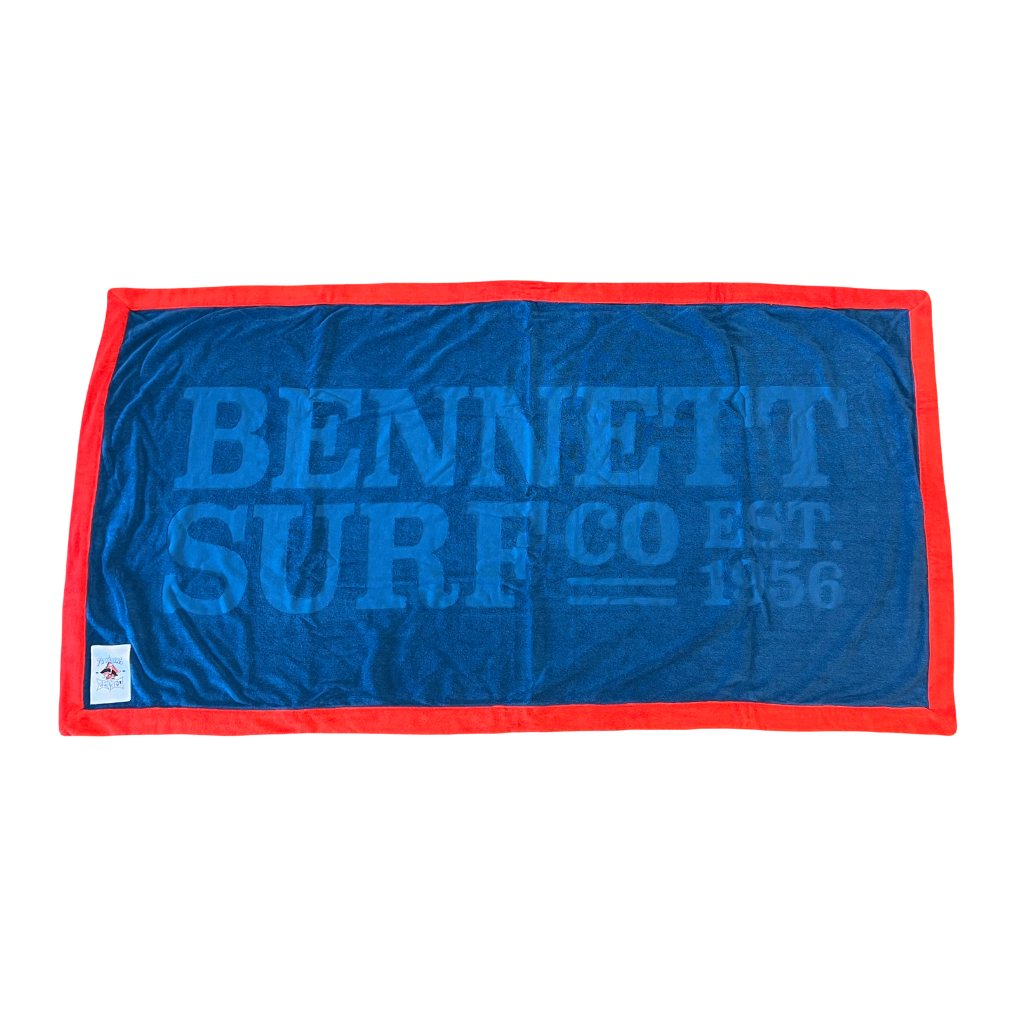 Bennett 70th Anniversary Beach Towel - Navy – bennettsurf